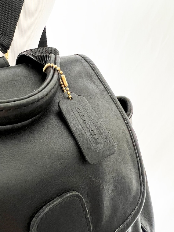 Vintage coach backpack / black leather - Gem