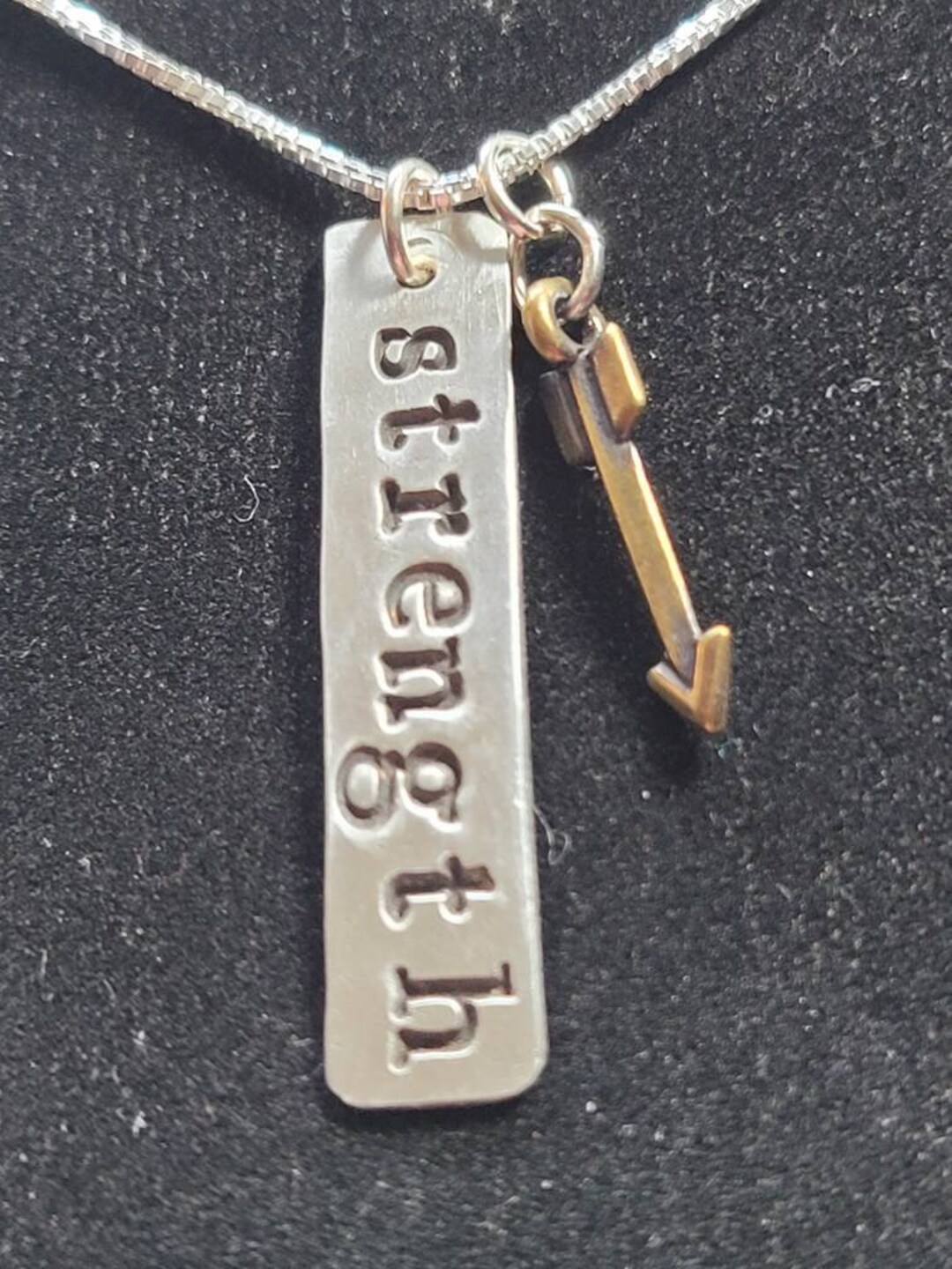 Strength for Today Necklace, Be Strong Necklace, Positive Word Necklace ...