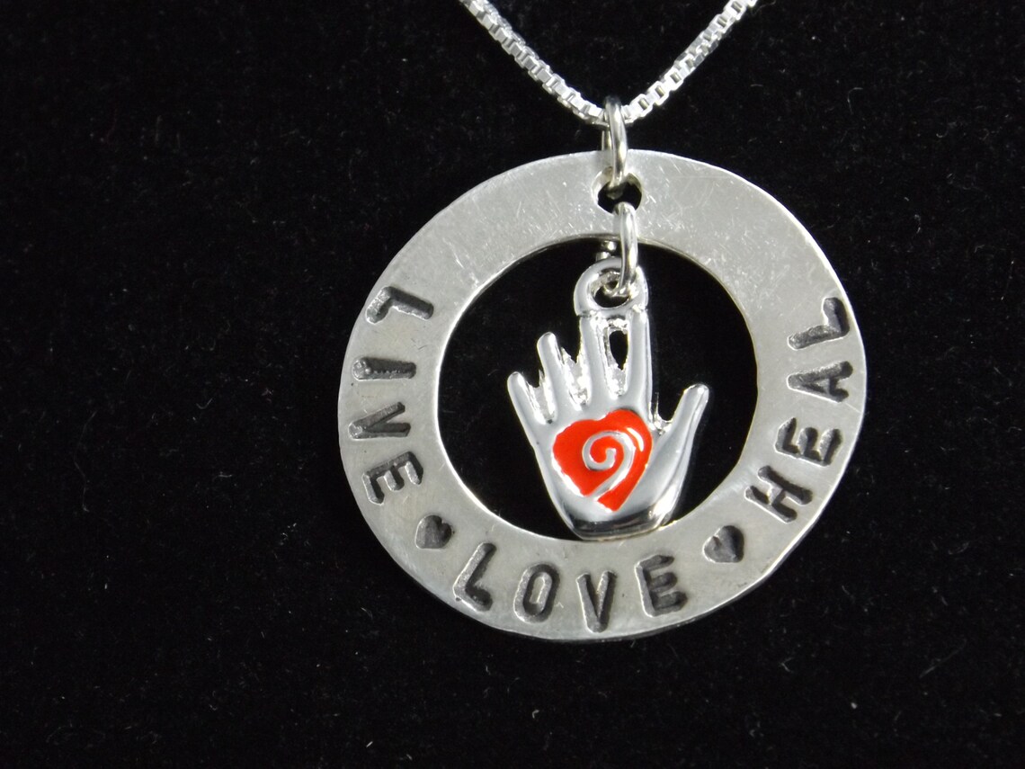 Live Love Heal Necklace Nurse Necklace Healing Hand - Etsy