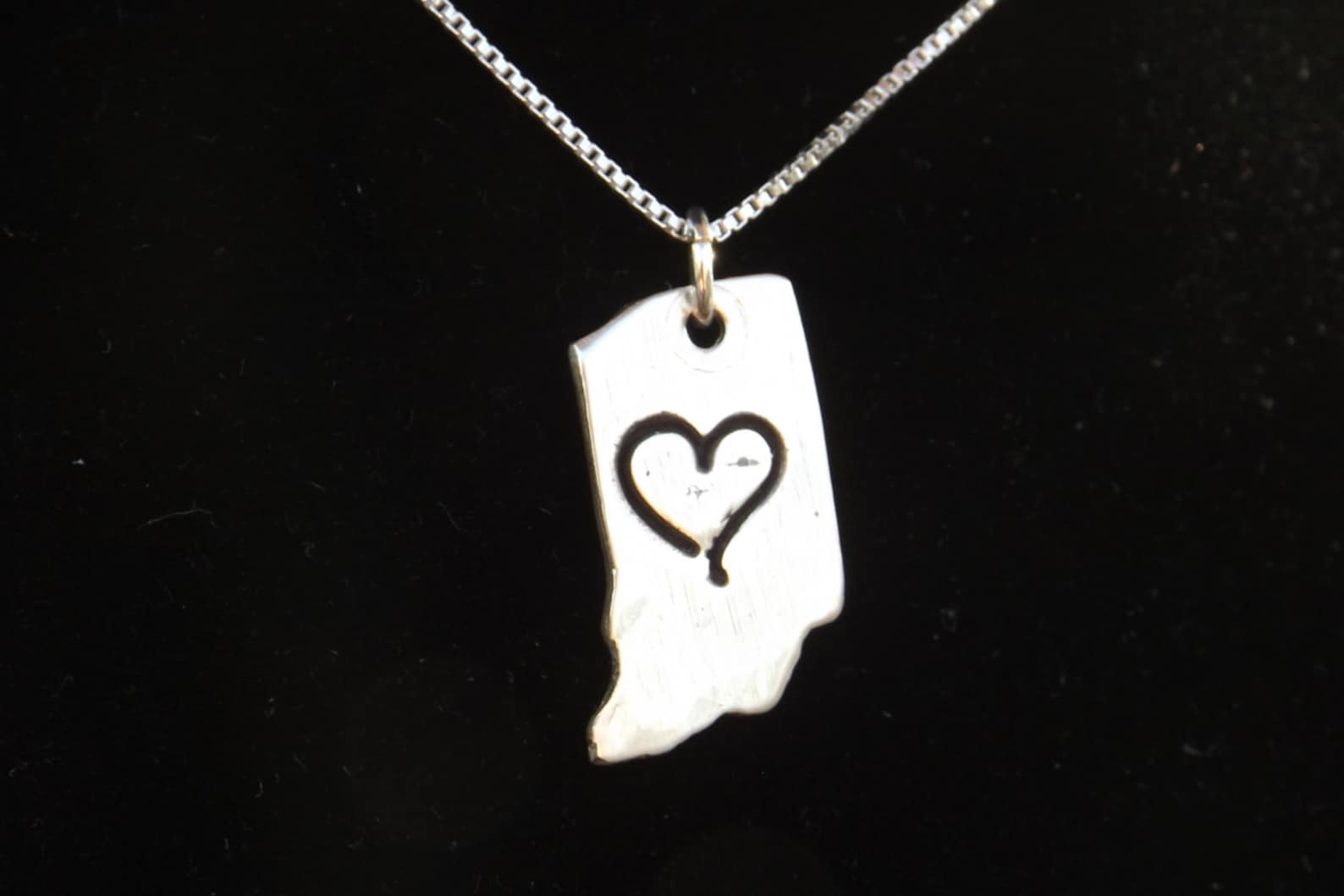 Indiana State Necklace I heart Indiana necklace Indiana | Etsy