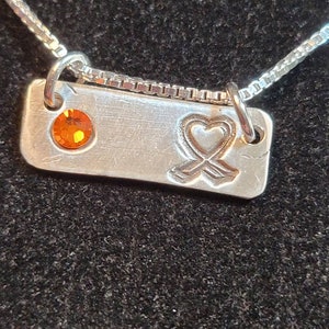 Orange Awareness Ribbon Necklace, MS Awareness Ribbon, Multiple ...