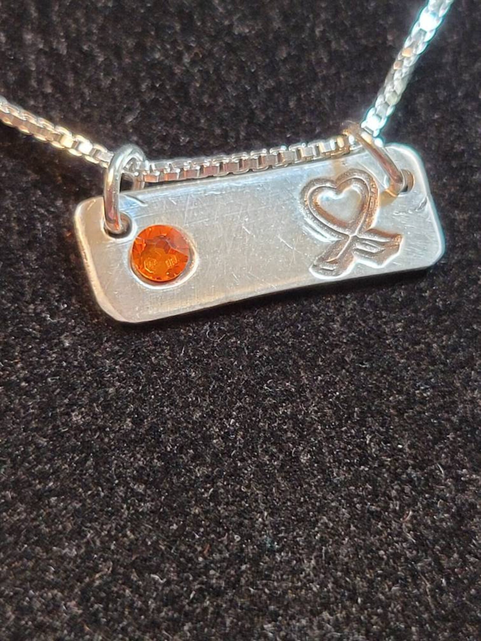 Orange Awareness Ribbon Necklace MS Awareness Ribbon - Etsy