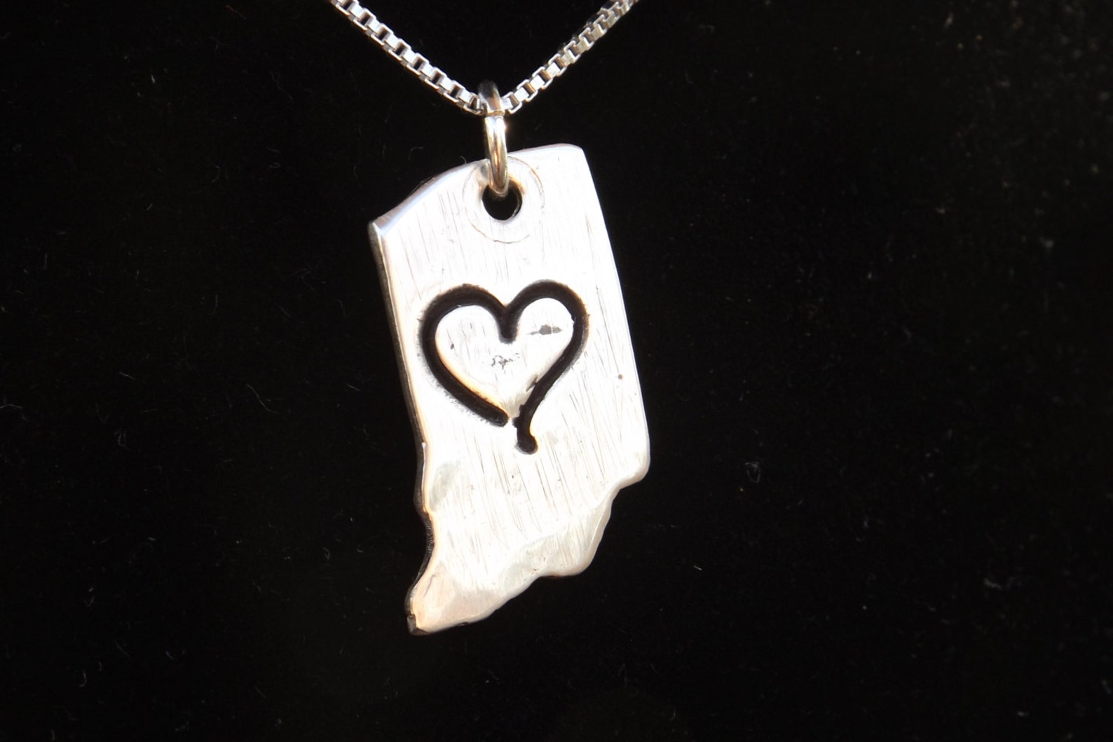 Indiana State Necklace I heart Indiana necklace Indiana | Etsy