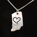 Indiana State Necklace, I Heart Indiana Necklace, Indiana Charm, Small ...