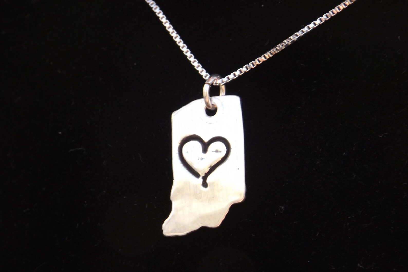 Indiana State Necklace I heart Indiana necklace Indiana | Etsy