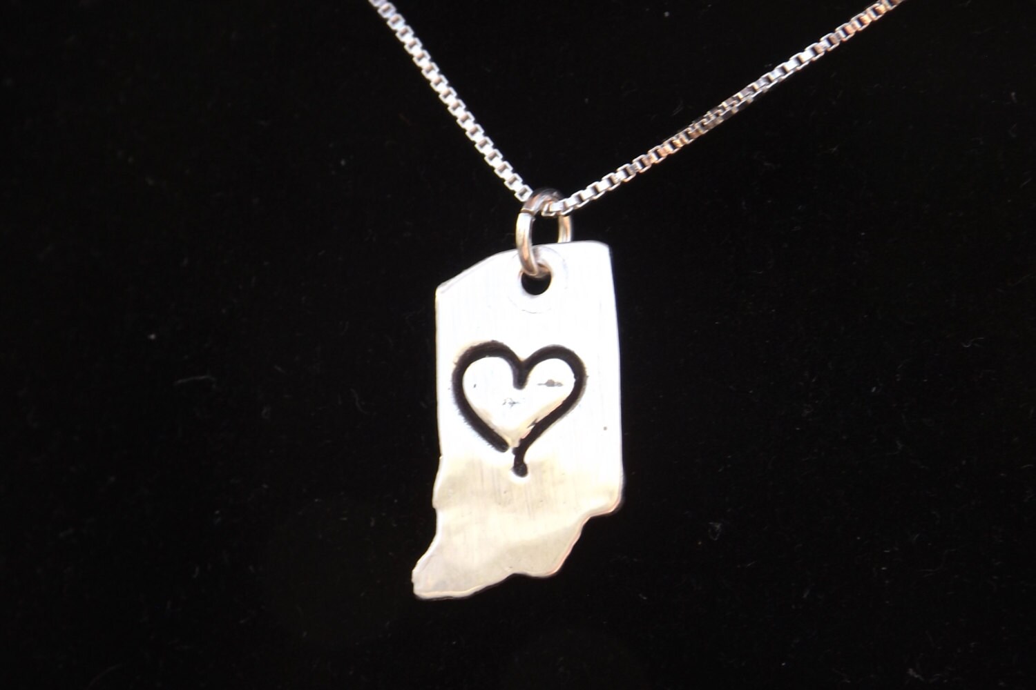 Indiana State Necklace I Heart Indiana Necklace Indiana - Etsy