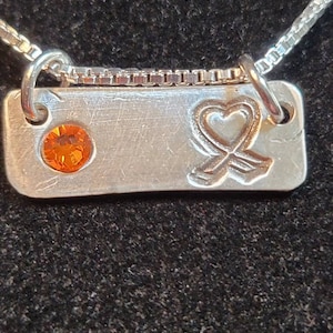 Orange Awareness Ribbon Necklace, MS Awareness Ribbon, Multiple ...