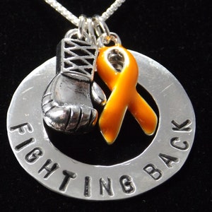 Fighting Back Against Multiple Sclerosis Necklace, Orange Awareness ...