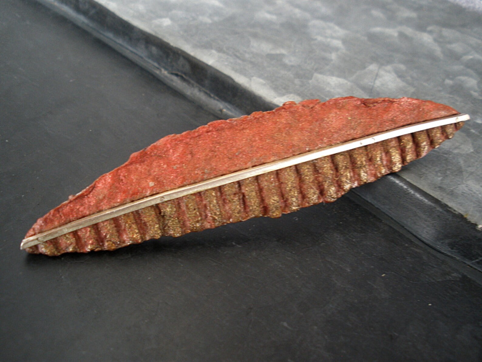 Rust Paper Brooch With Sterling Silver Accents - Etsy