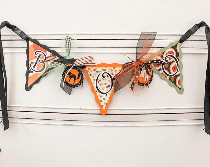 Boo Banner Halloween Banner Halloween Decoration Halloween Photo Prop ...