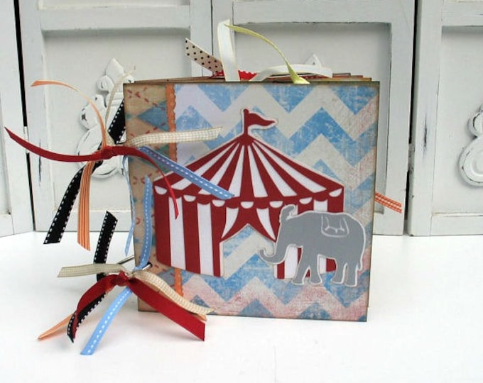 Carnival Circus Scrapbook Photo Memory Book Keepsake Album Chipboard ...