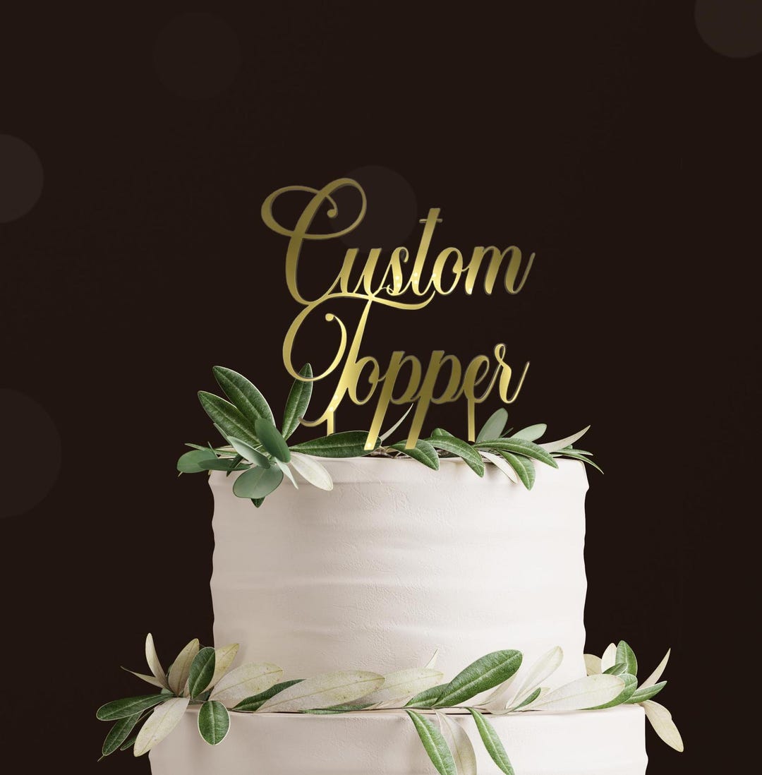 Personalised Cake Topper Customised Text Topper for Birthday ...