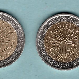 France 2 Euro Coins - 1999, 2000, 2001, 2002, Rare Collectable Coins ...