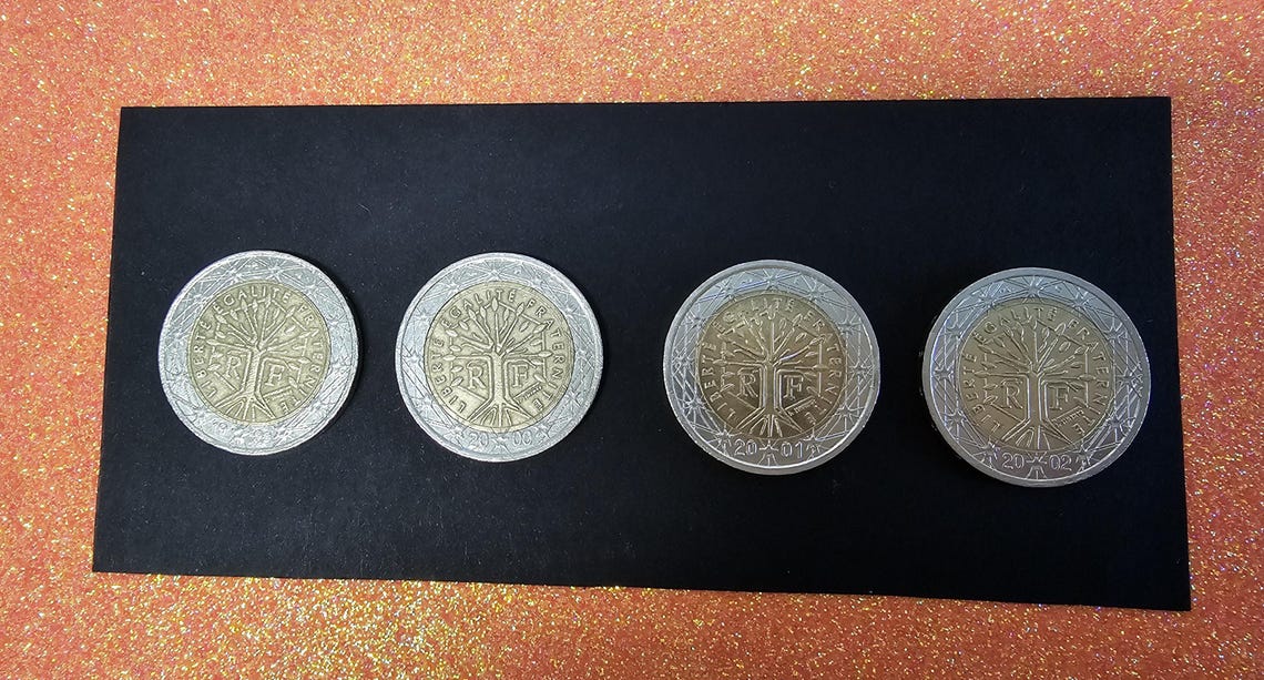 France 2 Euro Coins - 1999, 2000, 2001, 2002, Rare Collectable Coins ...