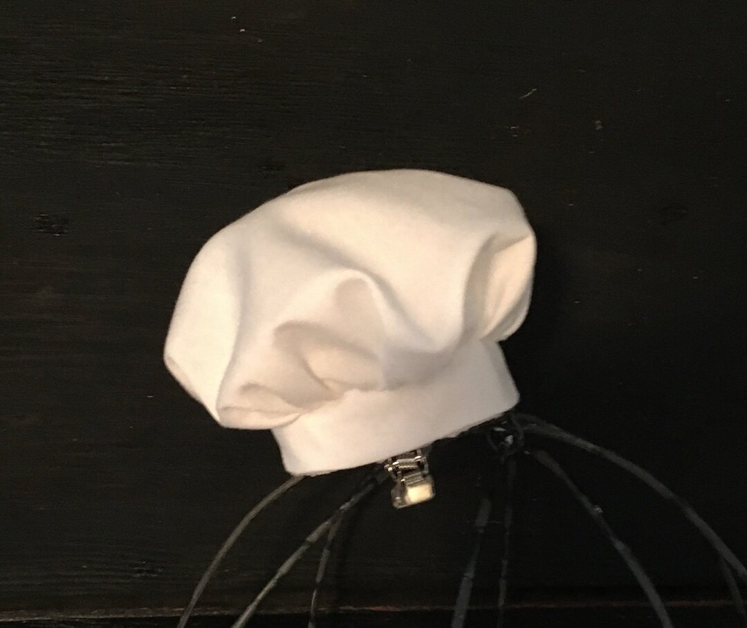 Mini Chef's Hat Traditional White Fabric Pastry Chef Fascinator - Etsy
