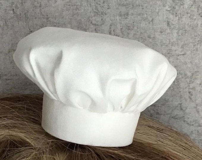 Mini Chef's Hat - Traditional White Fabric - Pastry Chef Fascinator - Etsy
