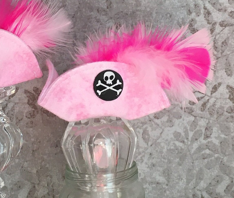 Mini Pink Pirate Hat Choice of BCA Ribbon or Skull and - Etsy