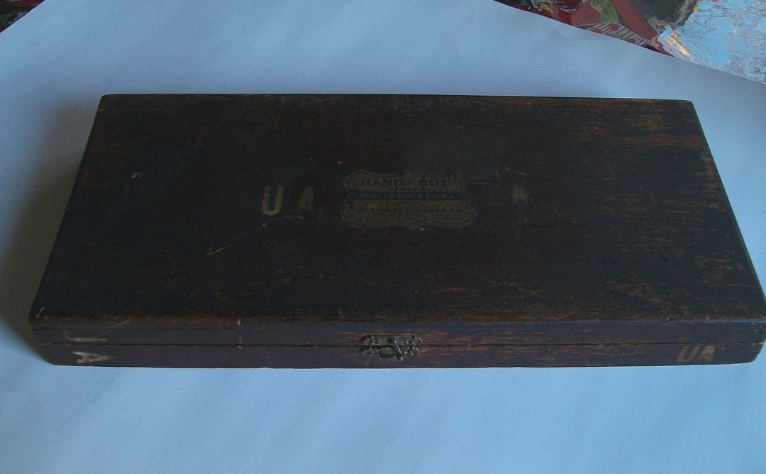 Willson's Handy Box Sectioned Wood Box Rustic Craft Storage - Etsy