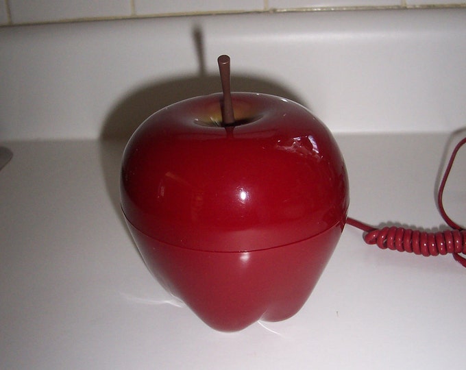 Vintage Apple Phone Apple Shaped Novelty Telephone Working Push Button ...