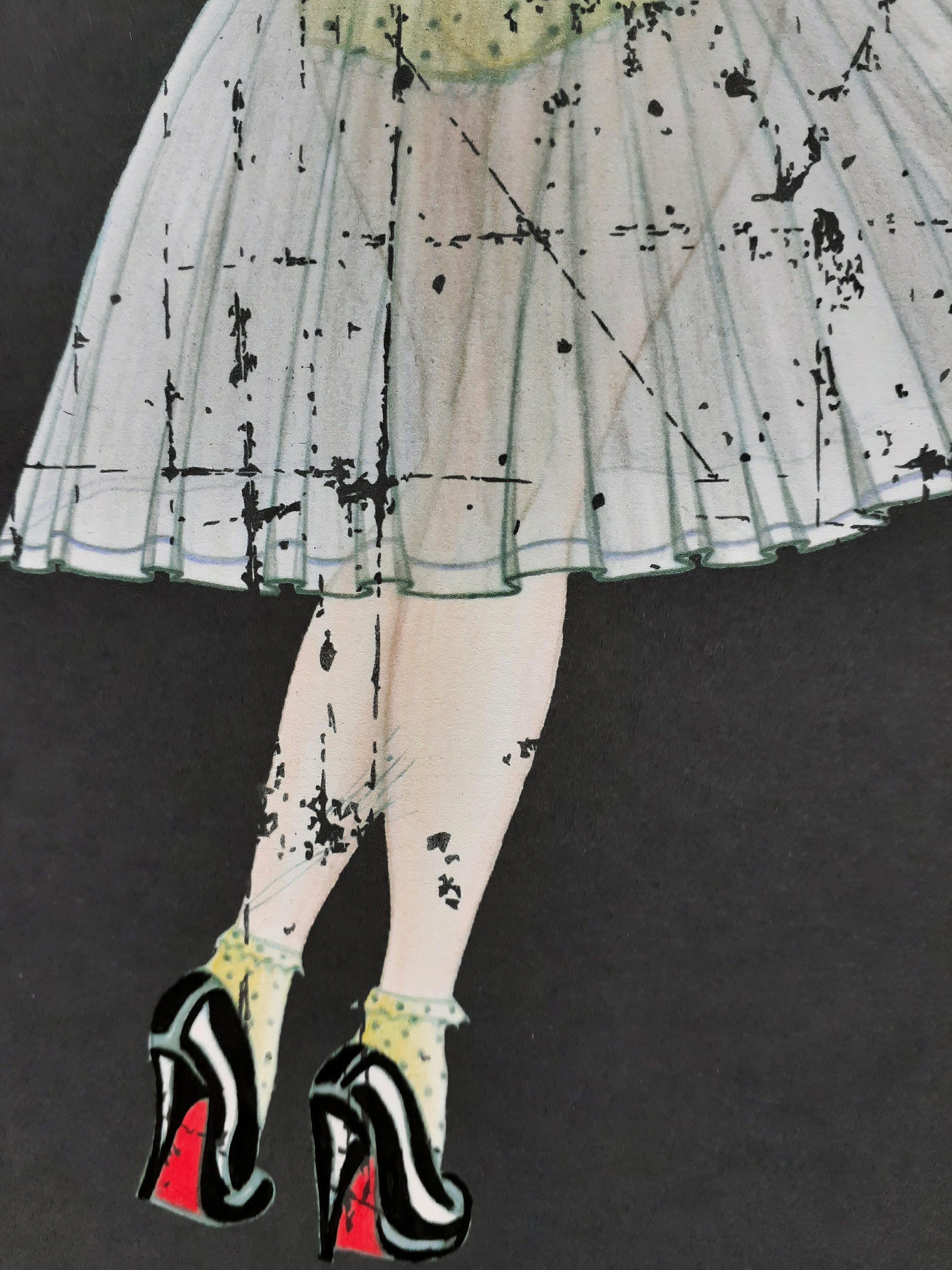 Hand Finished Vintage Cheeky Pinup Art Print. Retro Fashion - Etsy