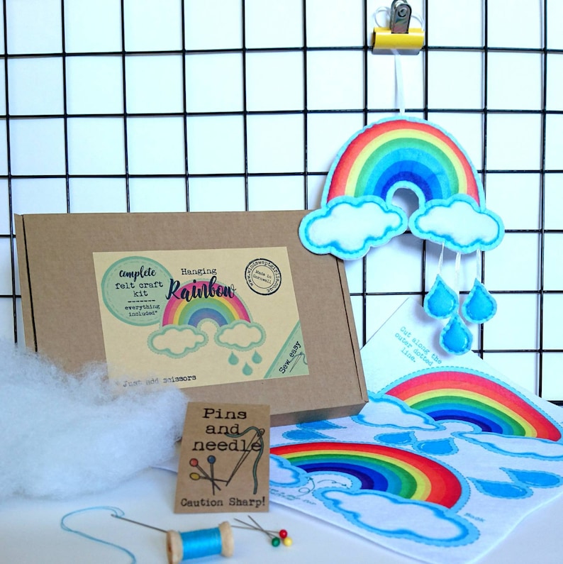 Rainbow Craft Kit Sew Your Own Felt Rainbow Decoration - Etsy UK