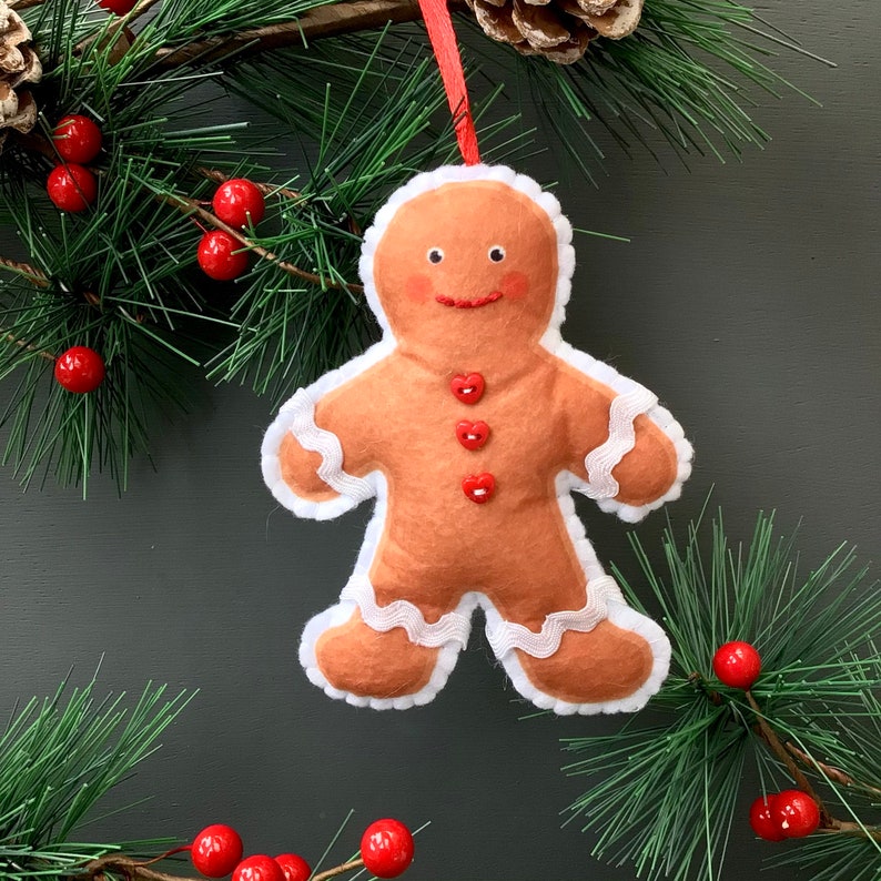 DIY Craft Kit Sew Your Own Gingerbread Man Decoration | Etsy