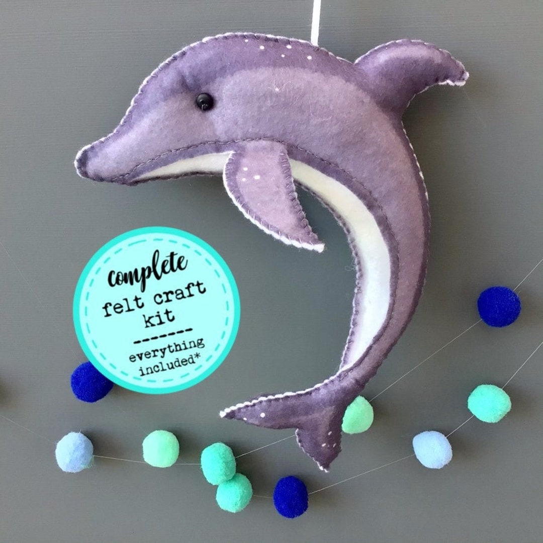 Dolphin Craft Kit - Sew Your Own Felt Dolphin Decoration, Plushie ...