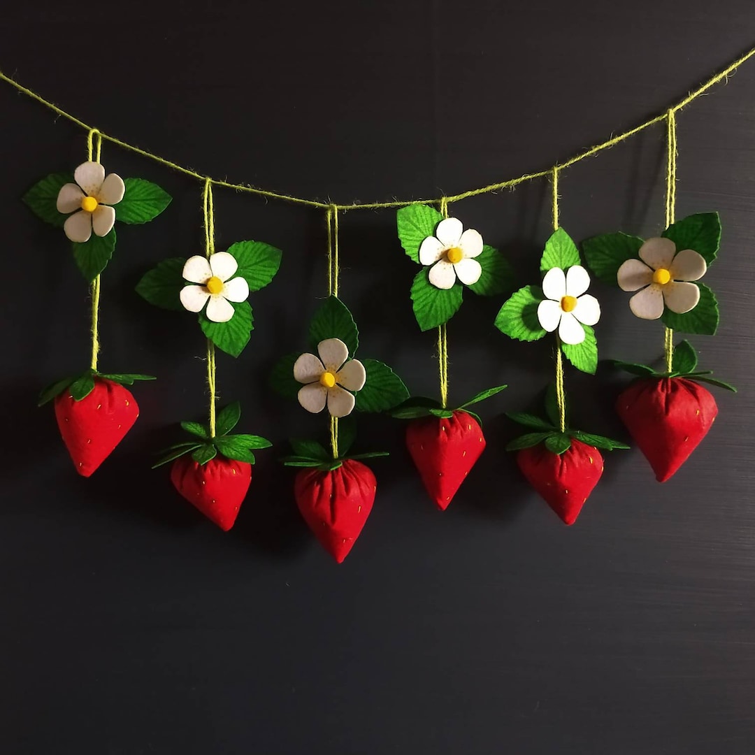 DIY Craft Kit - Sew Your Own Strawberries, Easter, Valentine, Felt ...