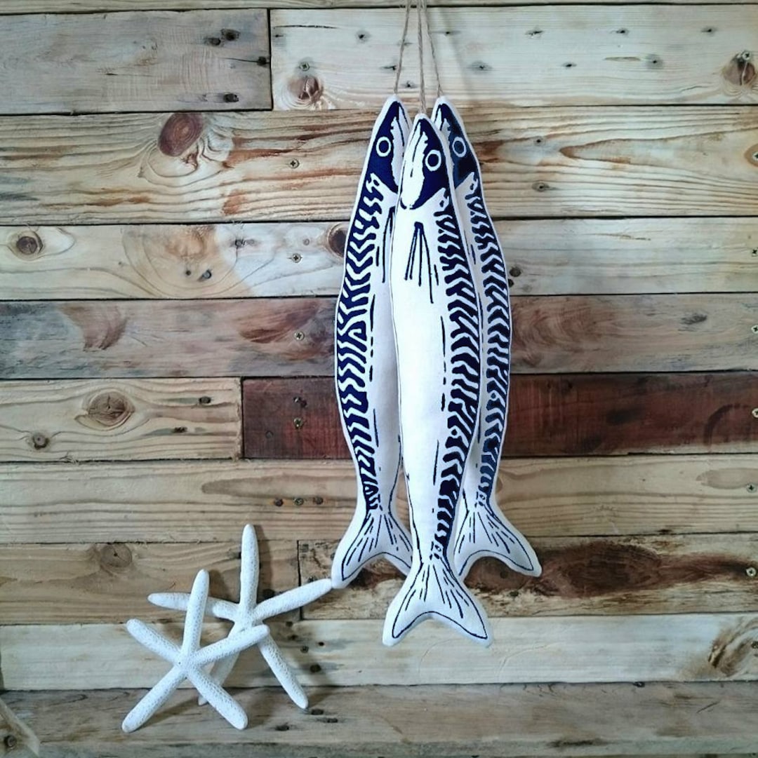 Hanging Stuffed Fish Trio Seaside Decor, Wall Hanging - Etsy