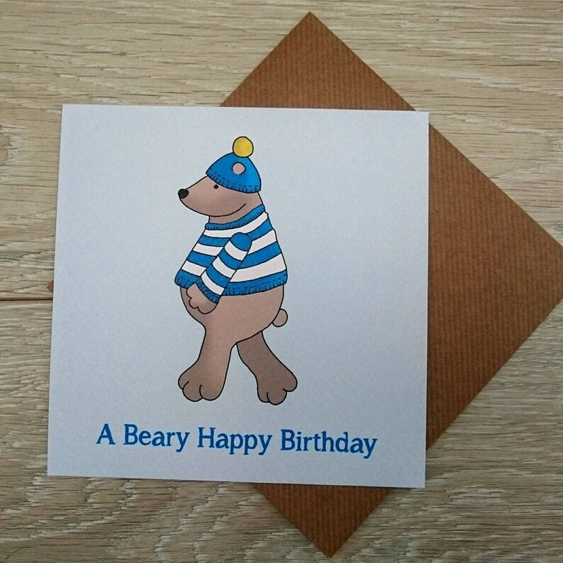 Paper Doll Birthday Card Cornish Bear Dress up Doll Activity - Etsy