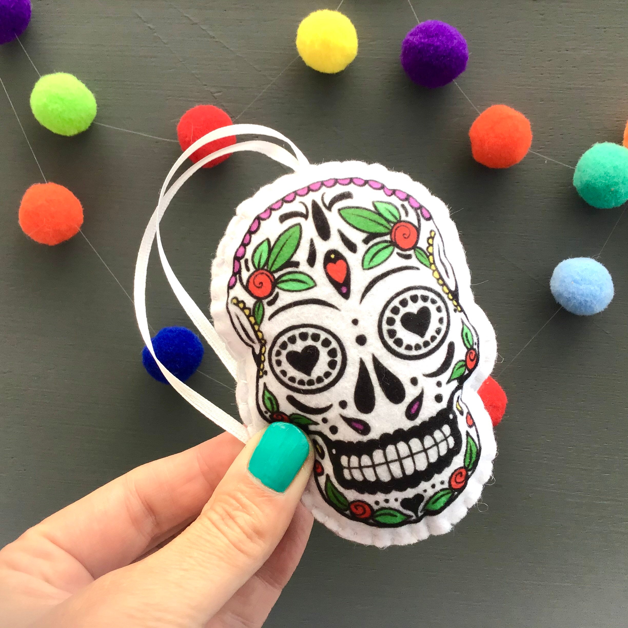 DIY Craft Kit Sugar Skull Sew Your Own Felt Sugar Skull - Etsy UK