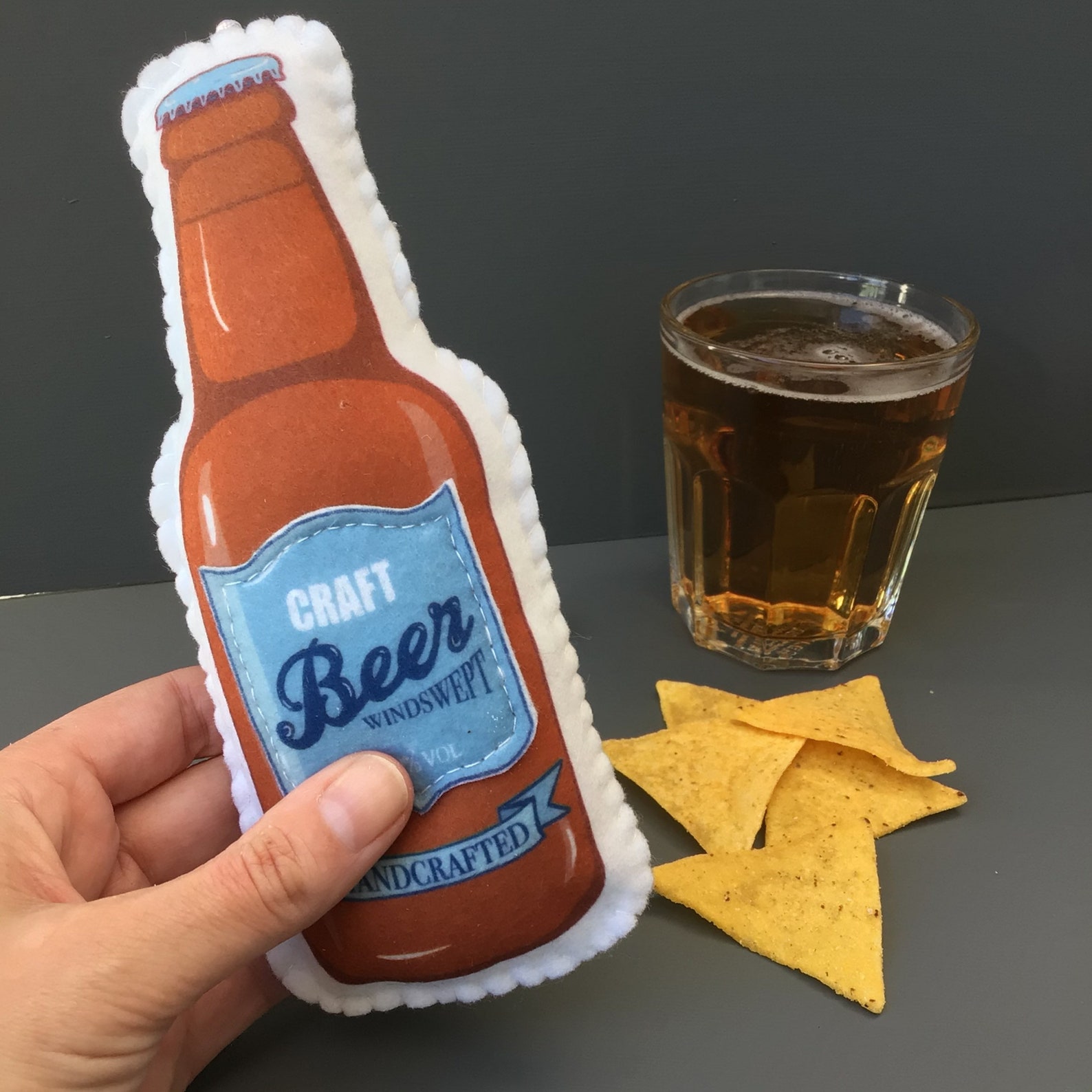 DIY Craft Kit - Sew Your Own Felt Beer Bottle Decoration, Plushie ...