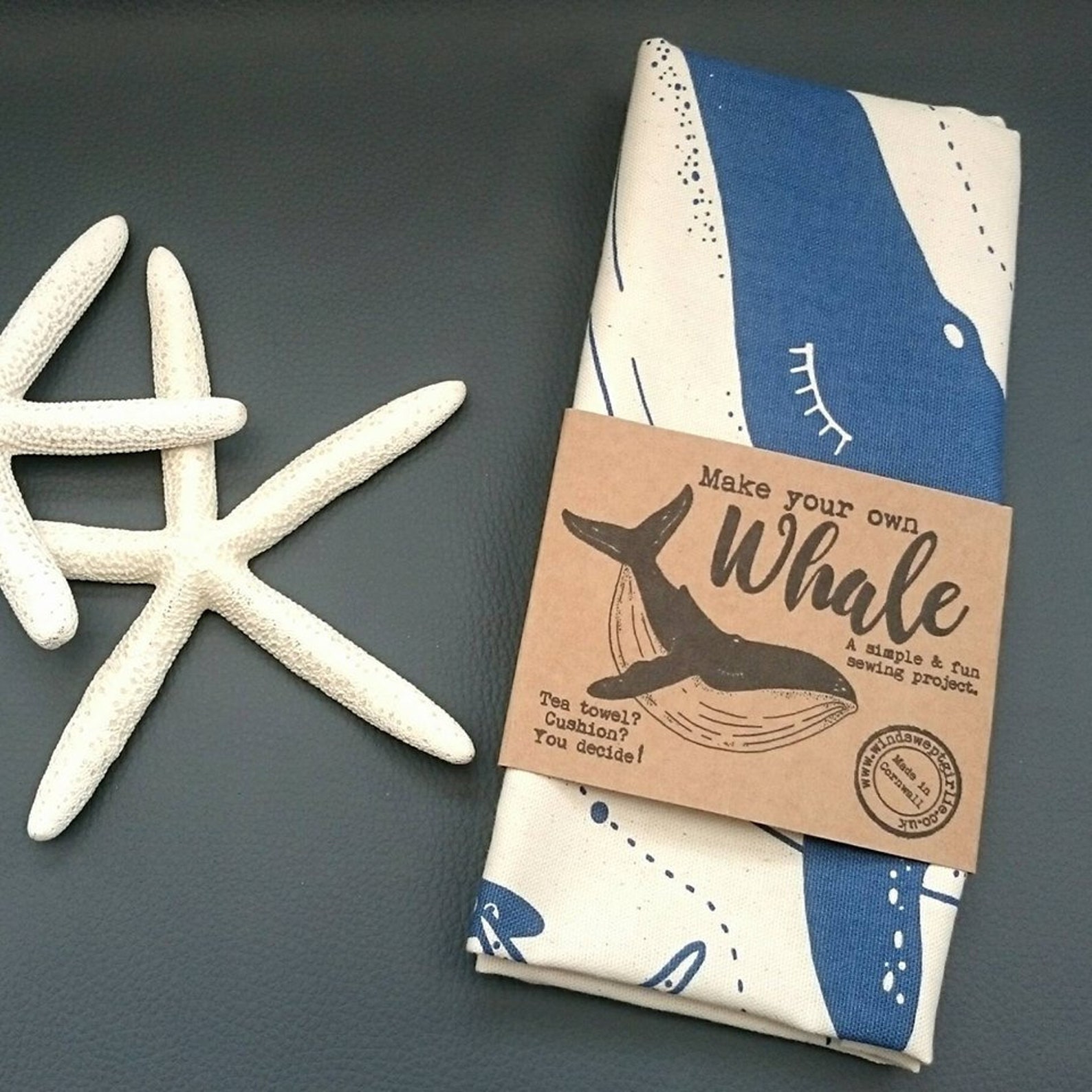Craft Kit Sew Your Own Whale Cushion / Plushie / Teatowel - Etsy