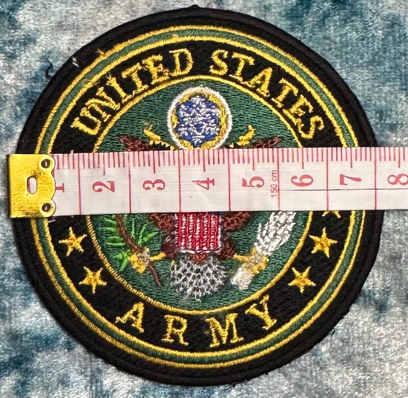 2 Pack Front & Back United States Army Badge Patch Embroidered Iron-on ...