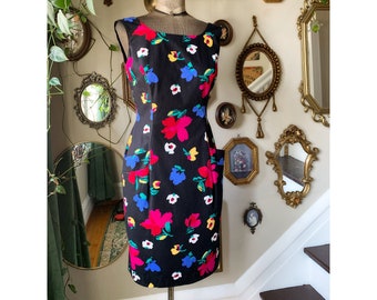 Cottagecore Dress 80s Vintage Geary Roark Kamisato 50s Style Floral ...