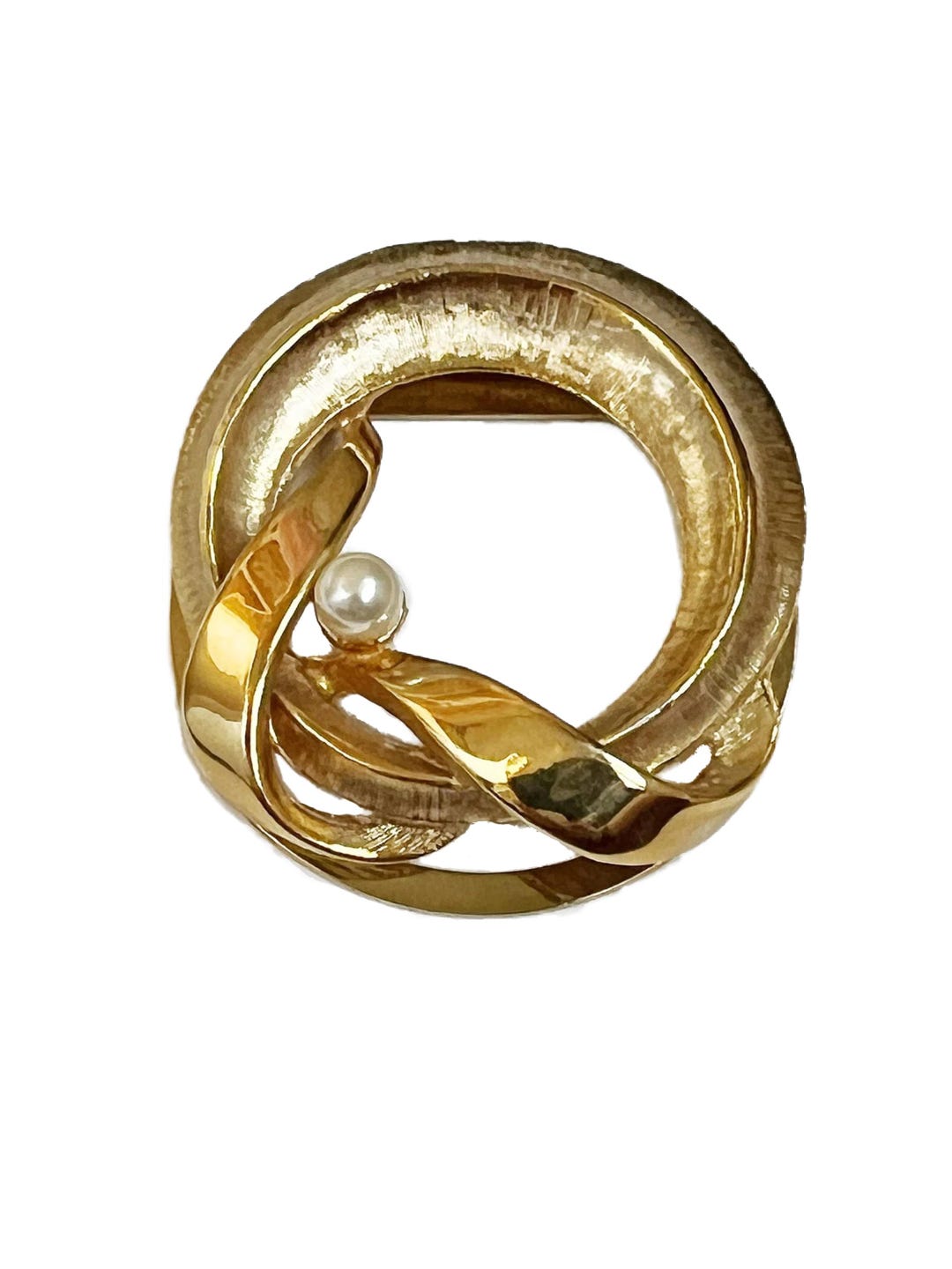 Vintage Lieba USA Gold Tone Metal and Faux Pearl Scarf Clip - Etsy