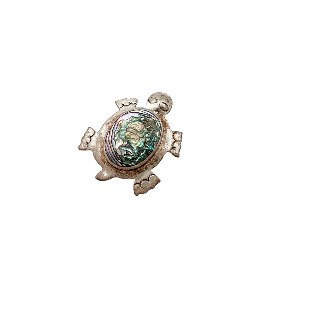 Vintage Abalone Shell Turtle Brooch - Etsy