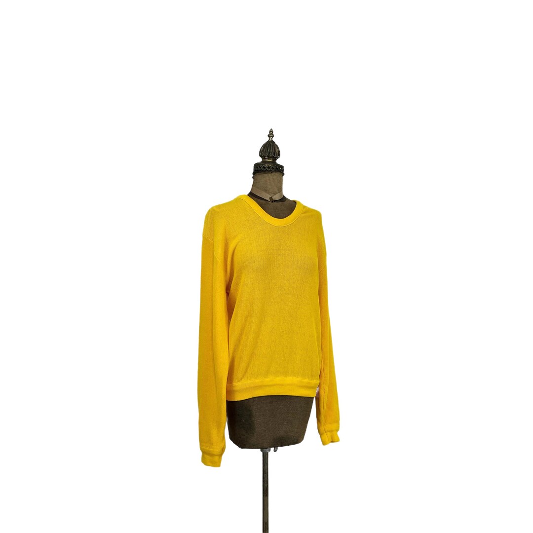 Vintage 1970s Lord Clayton Yellow Sweater XL - Etsy