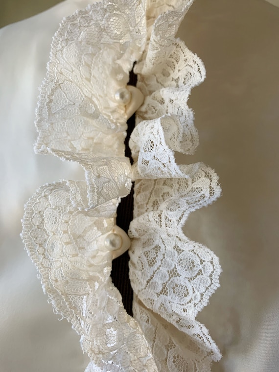 Vintage 1970s Don Sayres for Gamut Cream Colored Ruff… - Gem