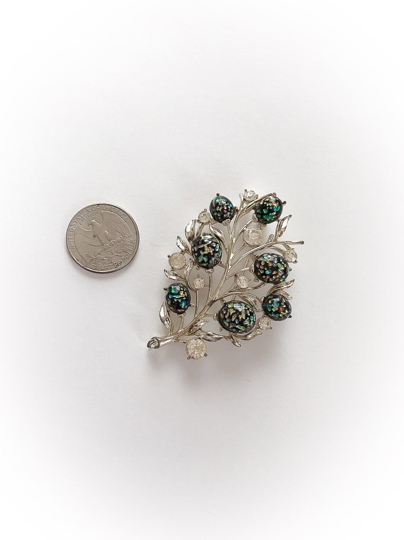 Vintage Coro Rhinestone Lucite Confetti Brooch | Etsy