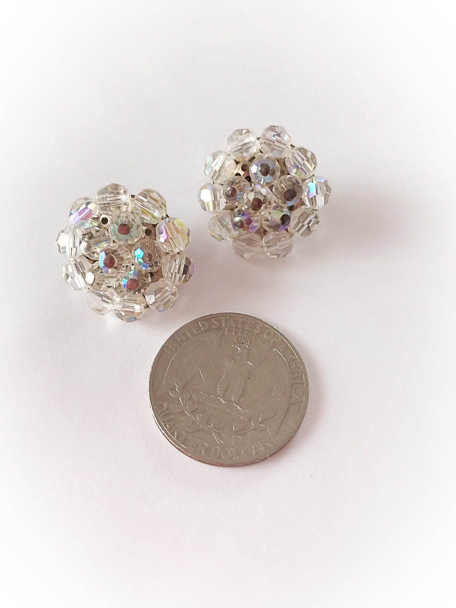 Vintage Western Germany Iridescent Faceted Cluster Bead | Etsy