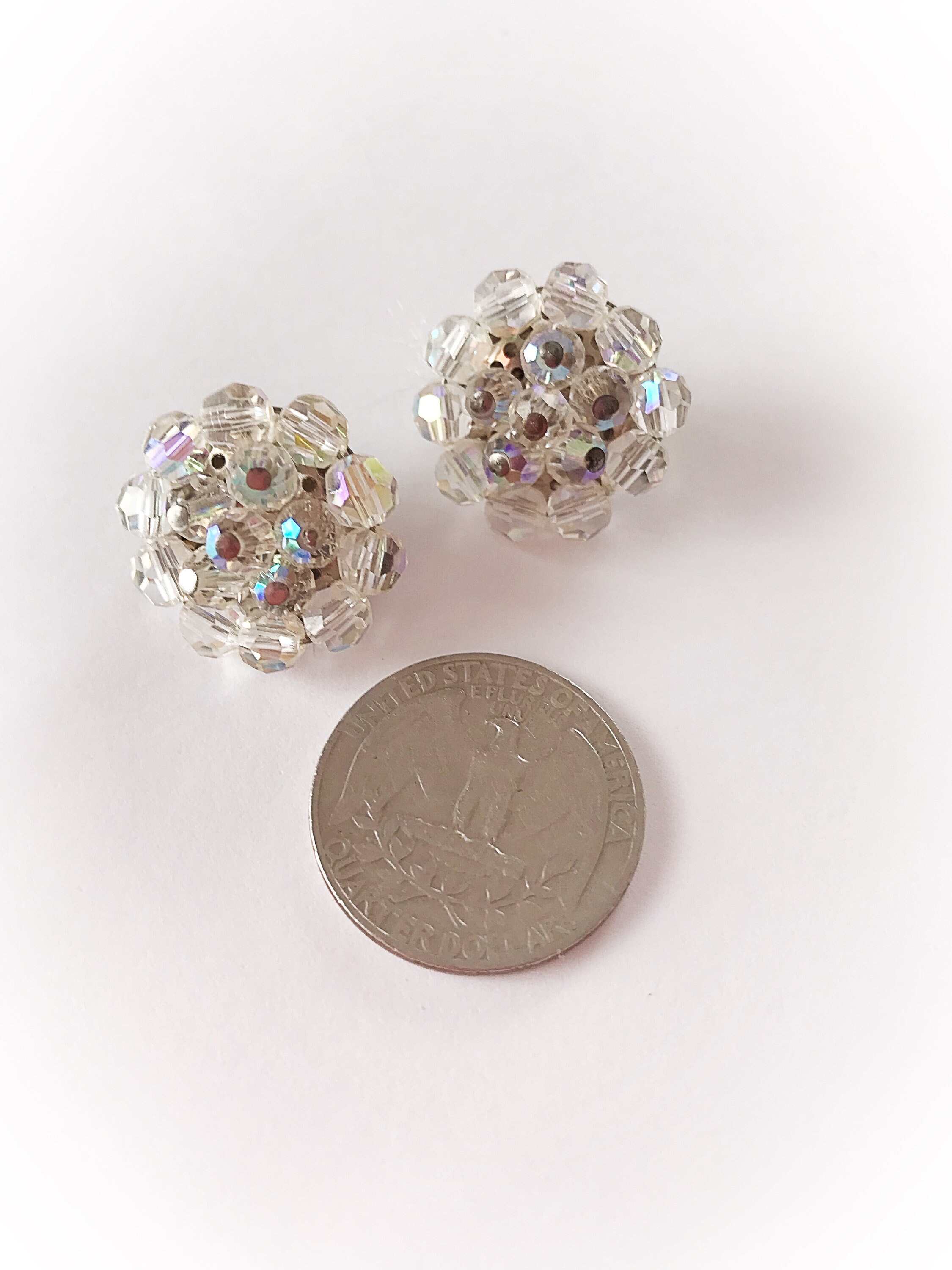 Vintage Western Germany Iridescent Faceted Cluster Bead | Etsy