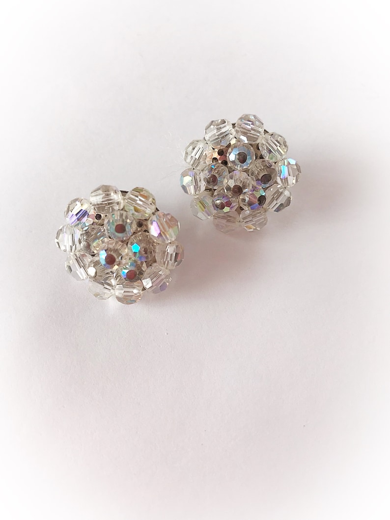 Vintage Western Germany Iridescent Faceted Cluster Bead - Etsy