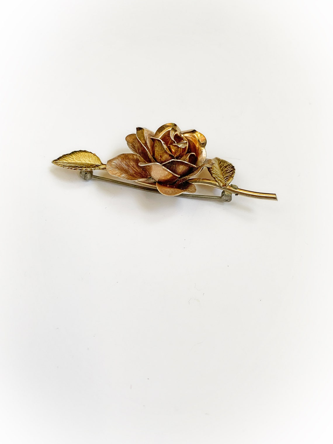 Vintage Krementz Rose Brooch | Etsy