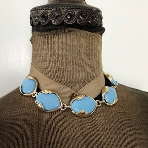 Vintage Sky Blue Plastic Choker Necklace - Etsy