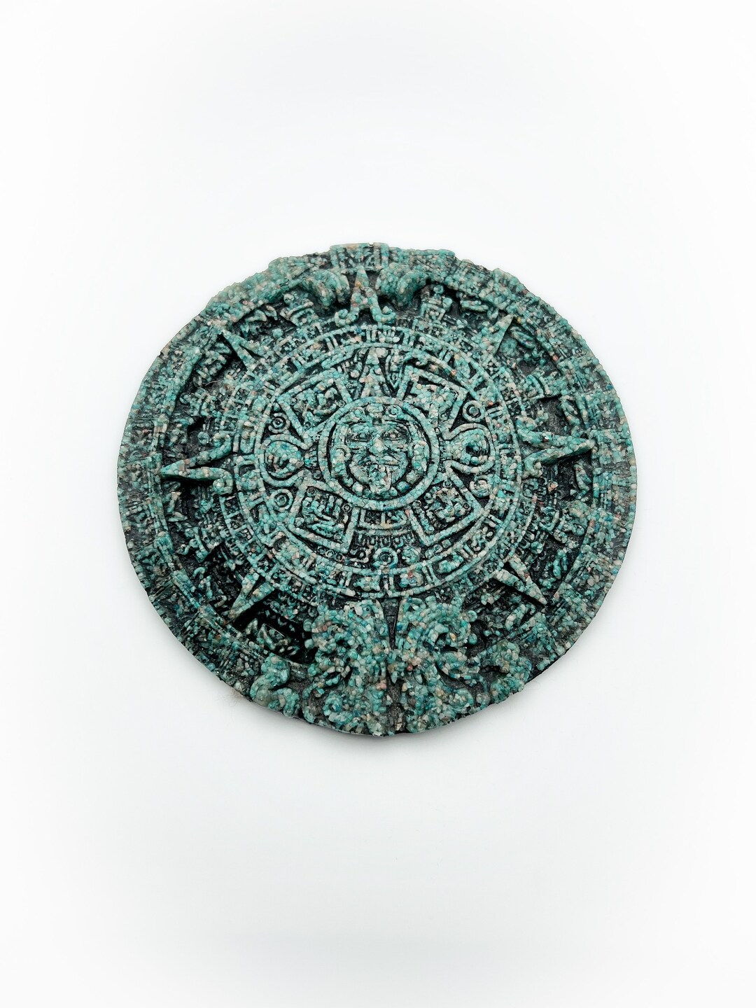 Vintage Turquoise Gravel Aztec Calendar Wall Hanging - Etsy