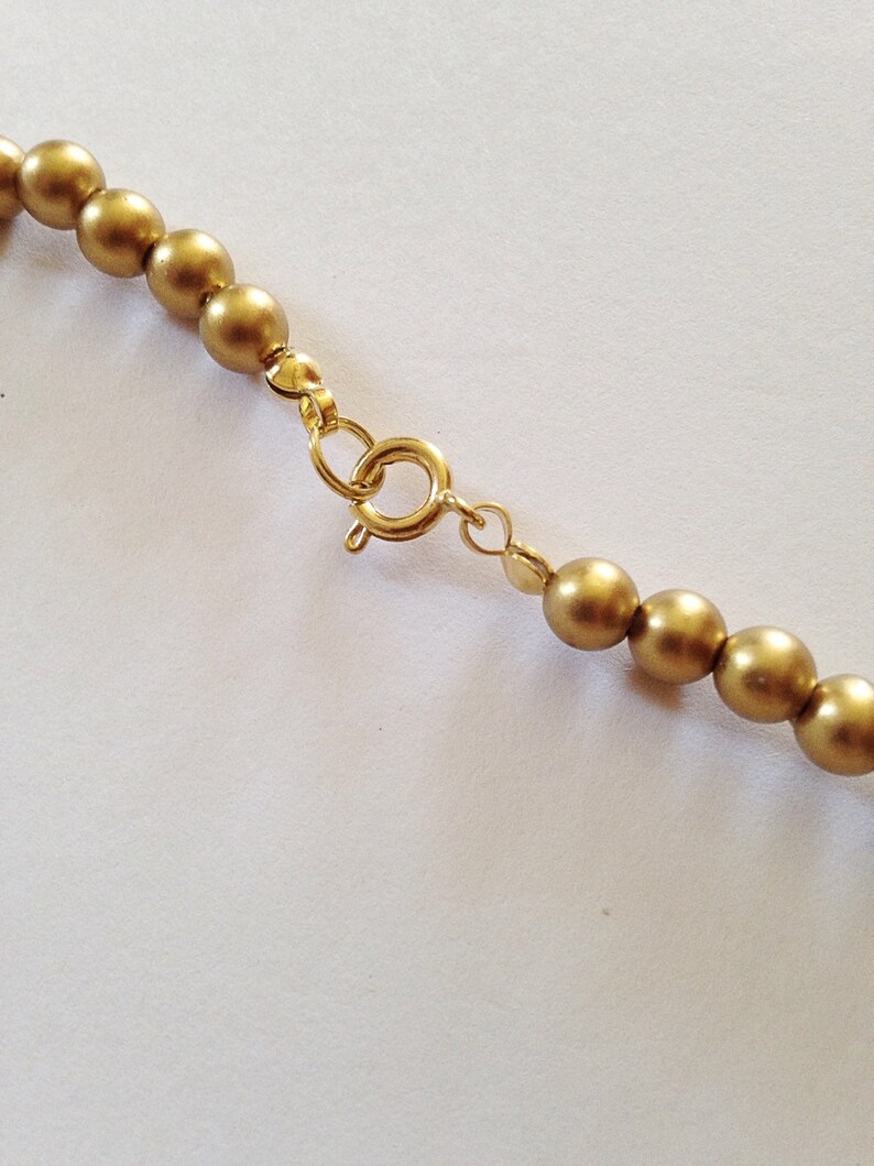 Vintage Gold Plastic Bead Necklace | Etsy