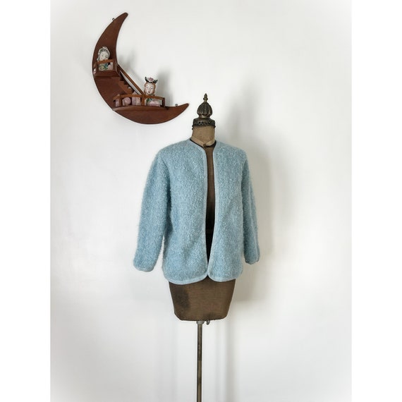 Vintage Sakri Hand Fashion Knitwear California Aqua B… - Gem