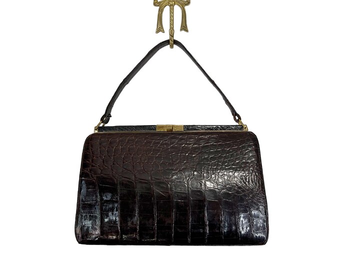 Vintage 1970s Bellestone Alligator Purse Handbag - Etsy