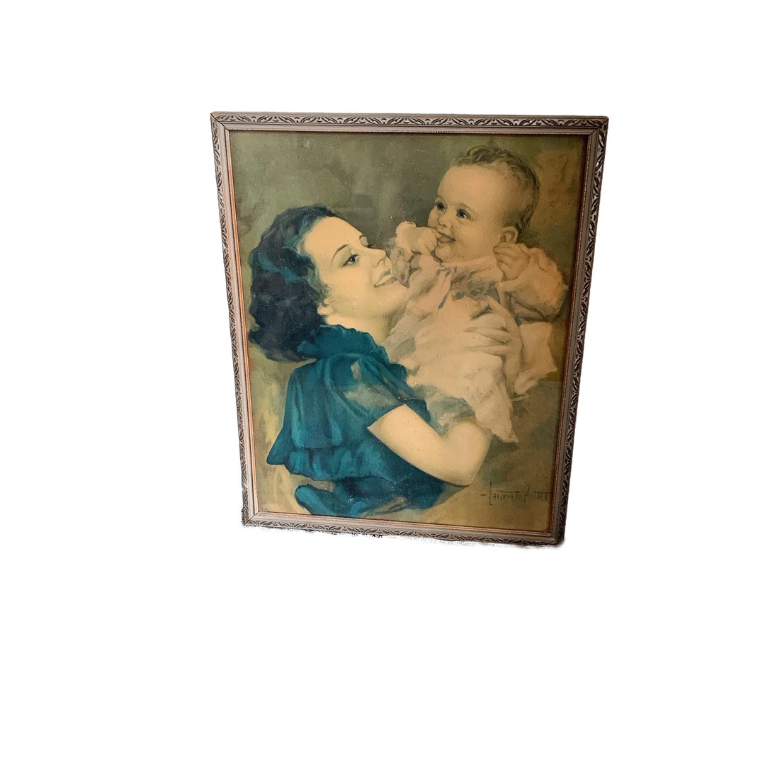 Vintage 1930s Laurette Patten Litho Mother and Child Framed Art - Etsy